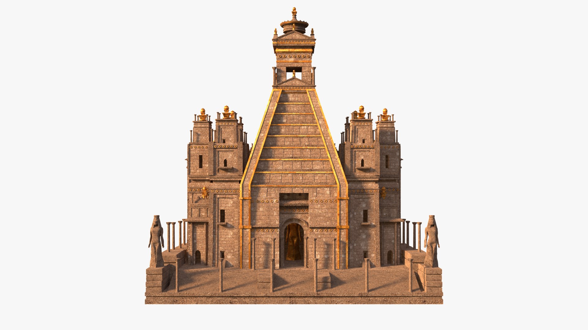 Fantasy Pyramid Temple 3D Model - TurboSquid 2239667