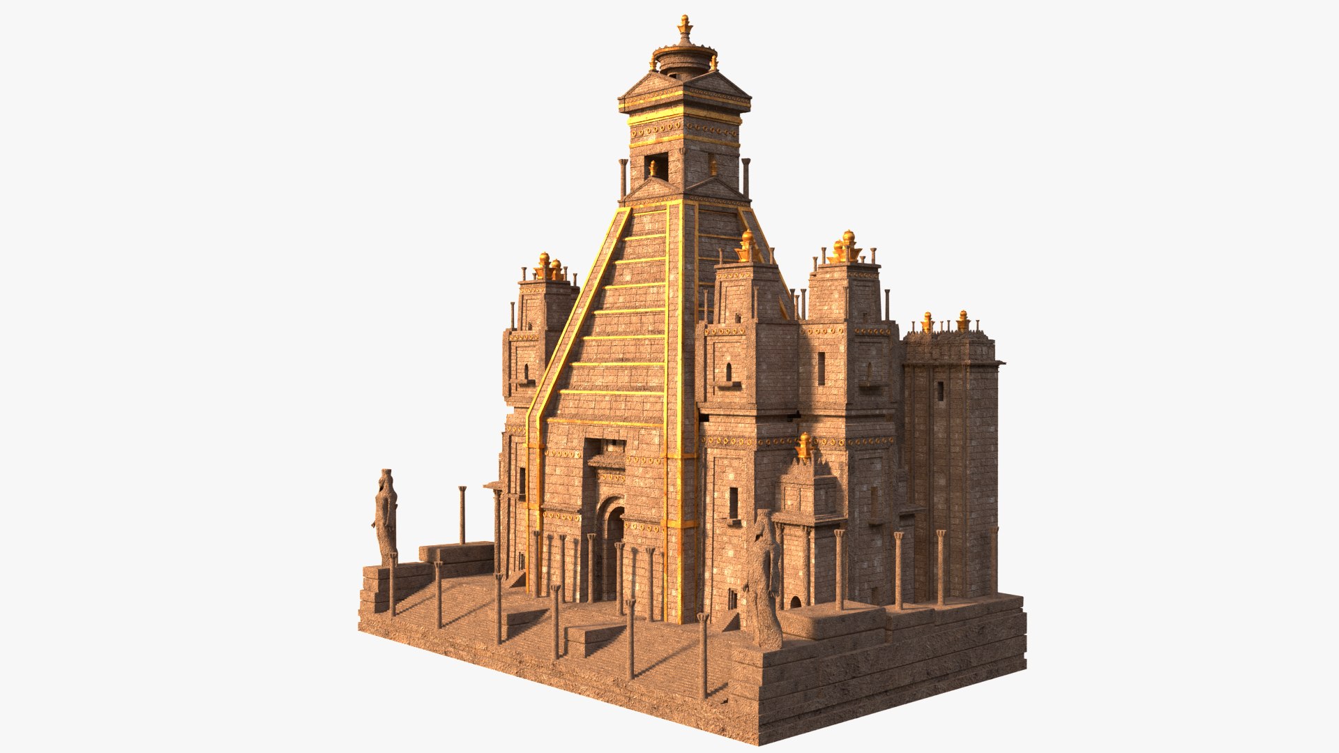 Fantasy Pyramid Temple 3D Model - TurboSquid 2239667