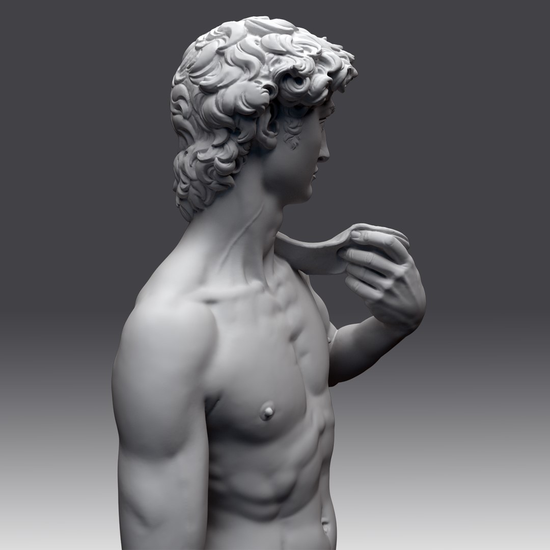 David Statue Michelangelo 3d Obj