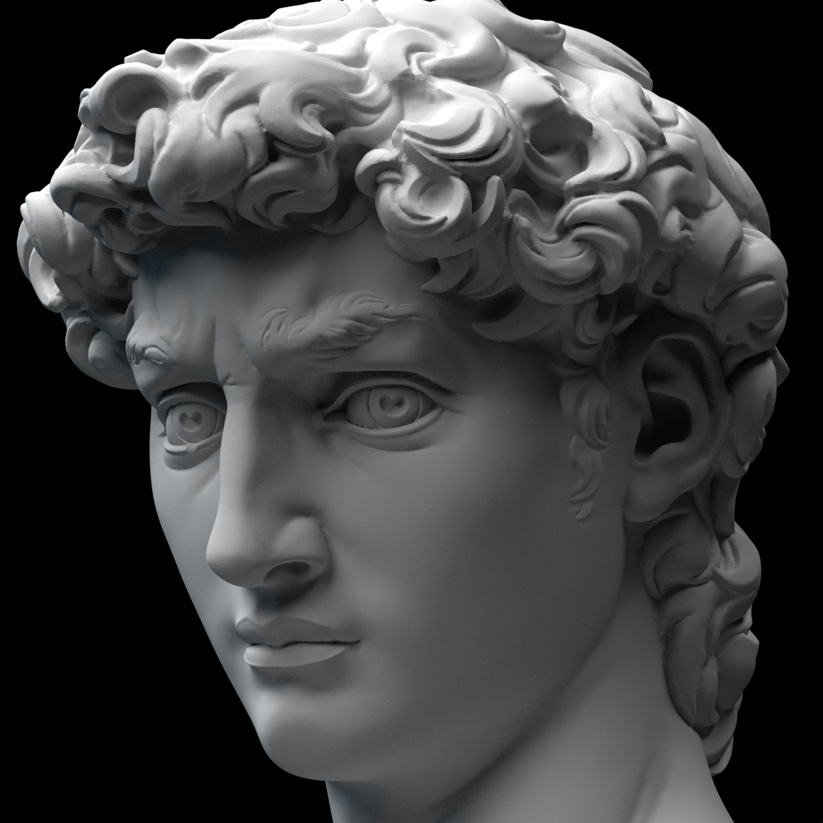 david statue michelangelo 3d obj