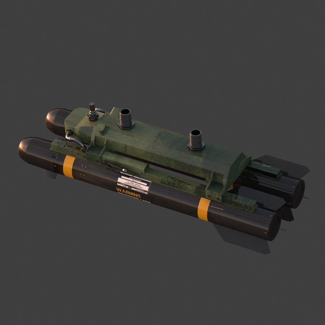 3d Hellfire Ii Missile Model