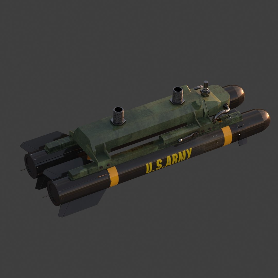 3d Hellfire Ii Missile Model