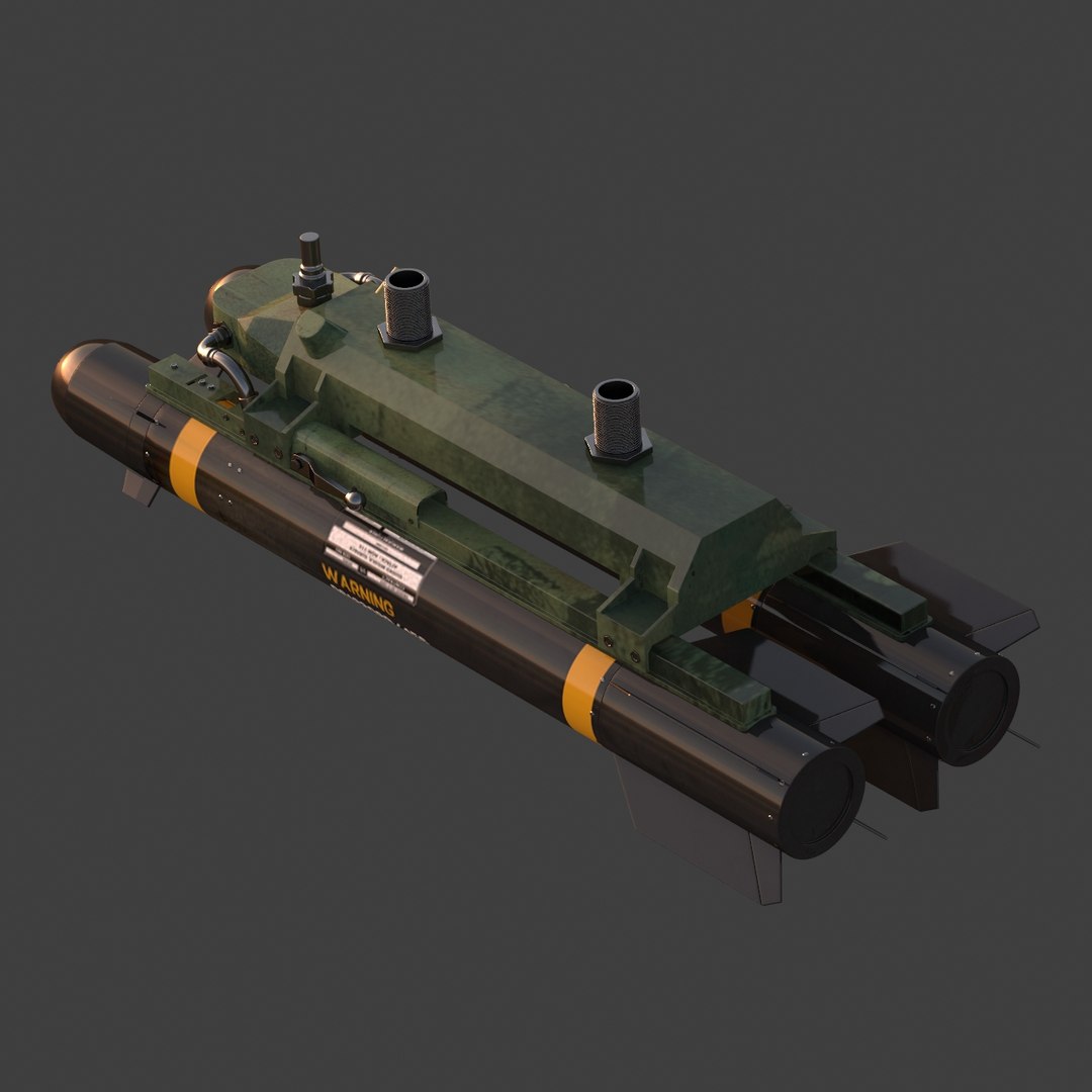 3d Hellfire Ii Missile Model