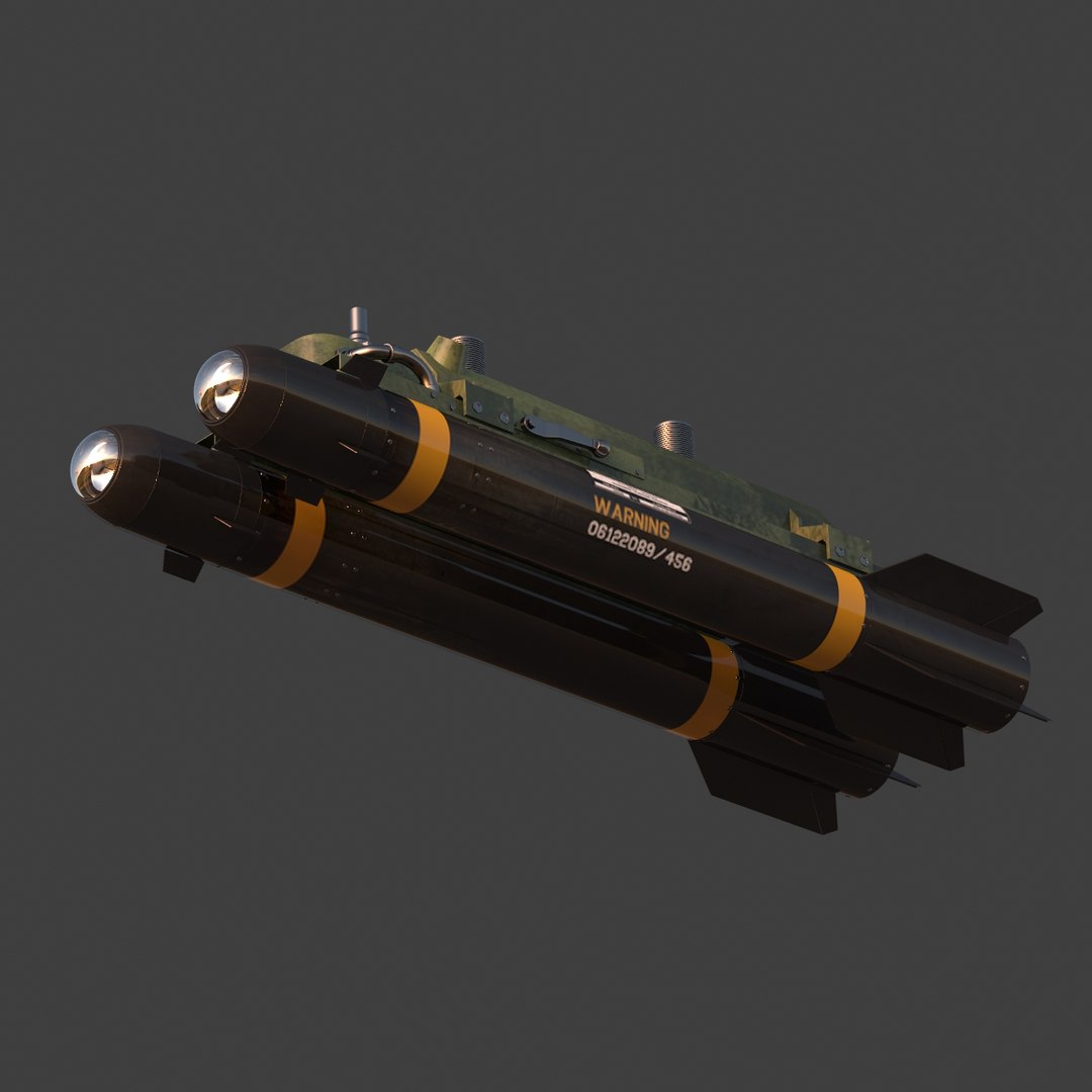 3d Hellfire Ii Missile Model