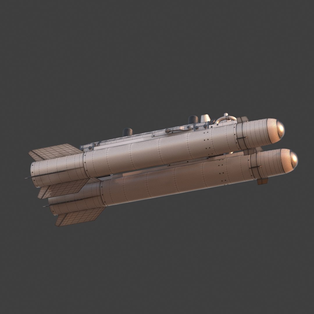 3d Hellfire Ii Missile Model