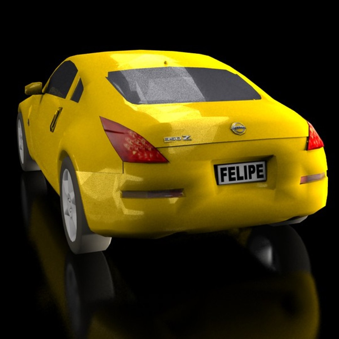 Low-poly Nissan 350z 3d 3ds