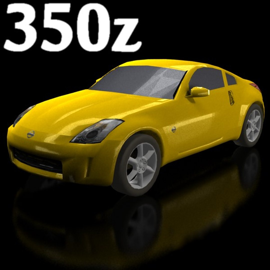 Low-poly Nissan 350z 3d 3ds