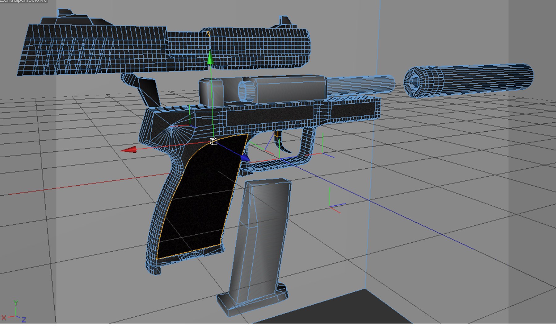 3d model gun silencer