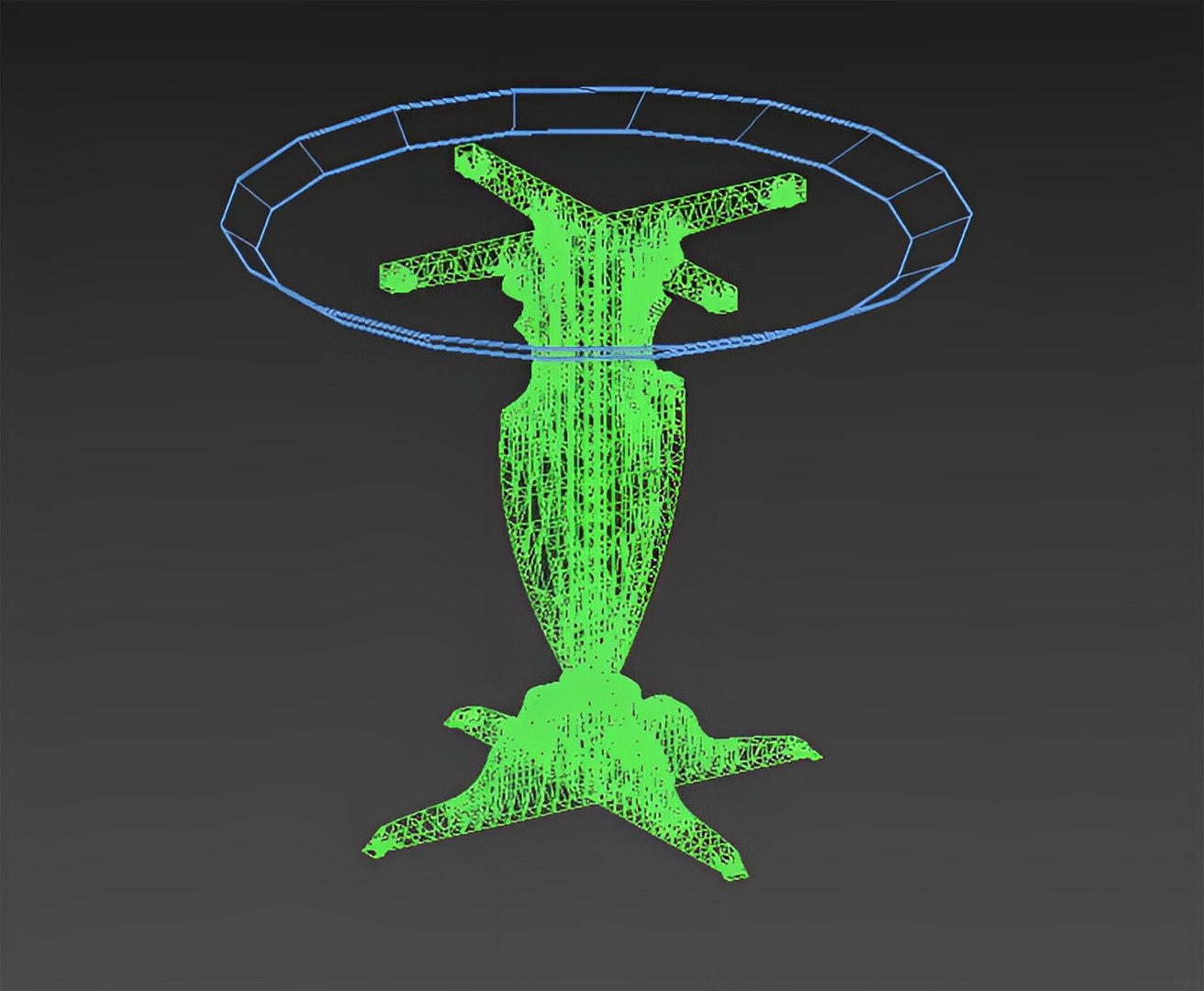 3D Plexy Glass Round Table Model - TurboSquid 2028895