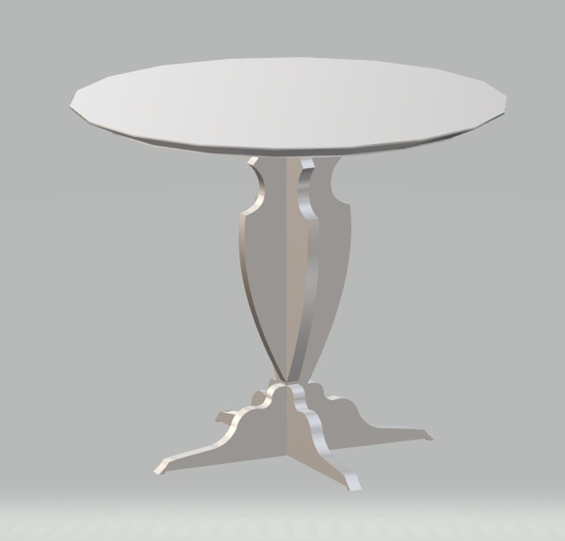 3D Plexy Glass Round Table Model - TurboSquid 2028895