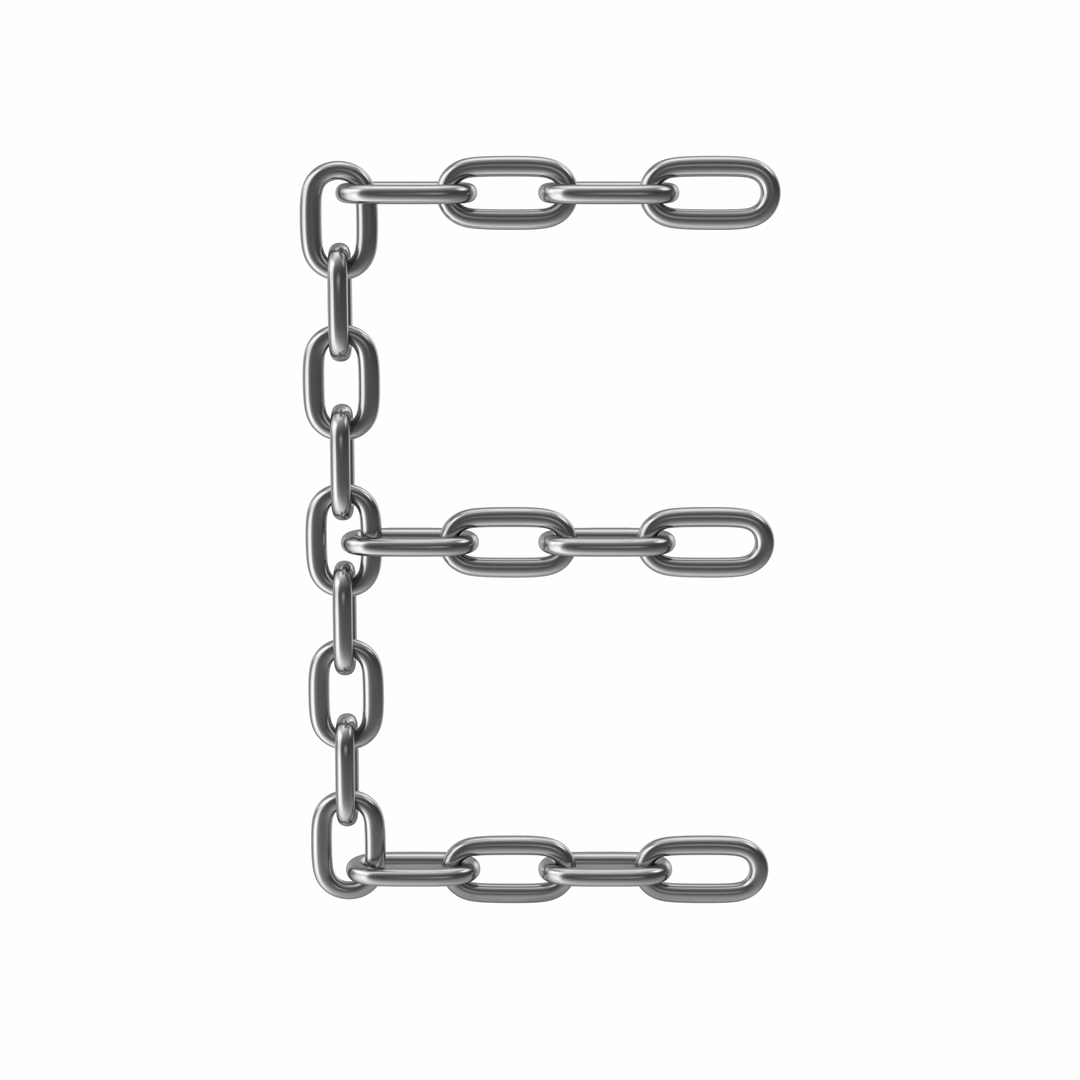 Chain Letter E 3D Model - TurboSquid 2023071