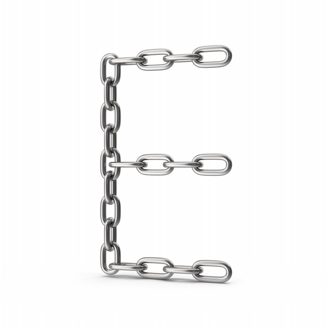 Chain Letter E 3D Model - TurboSquid 2023071