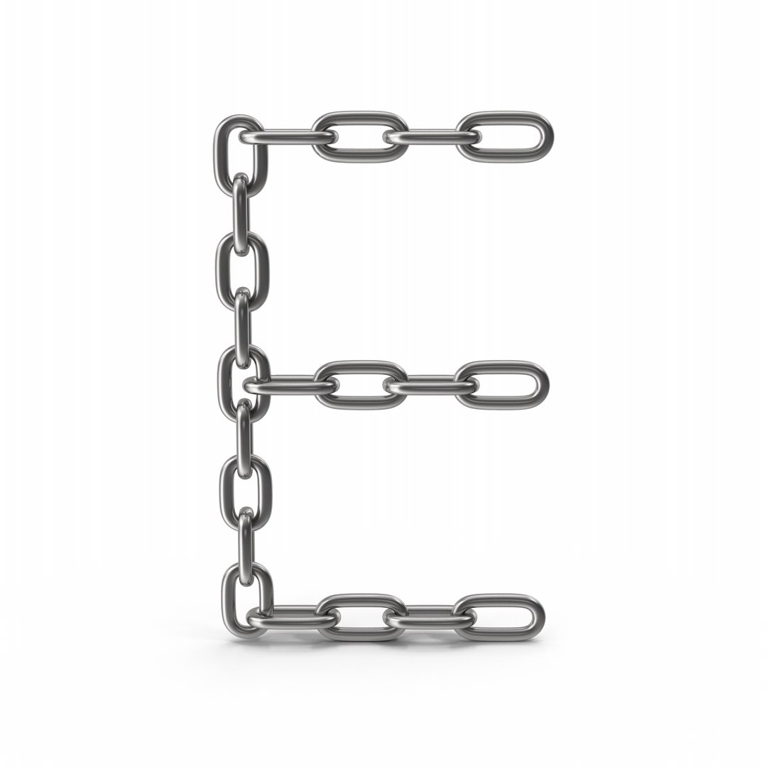 Chain Letter E 3D Model - TurboSquid 2023071