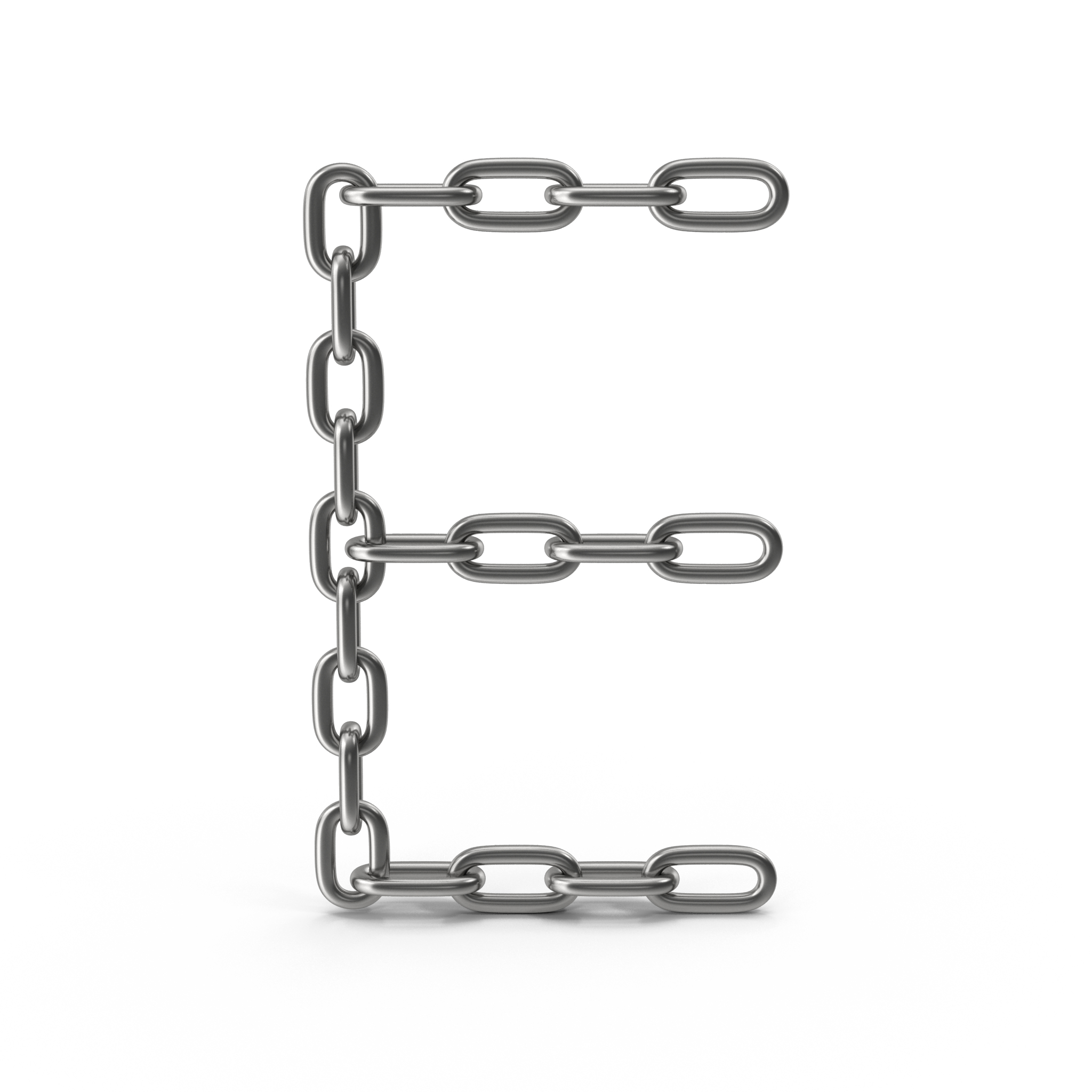 modelo 3d Letra de cadena E - TurboSquid 2023071