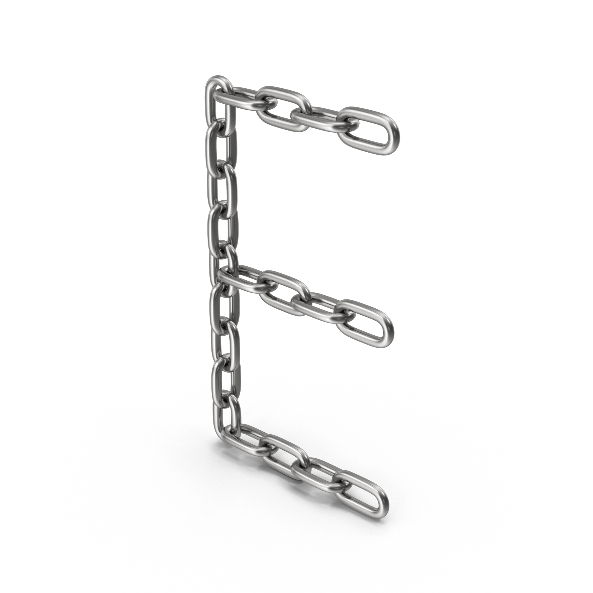 modelo 3d Letra de cadena E - TurboSquid 2023071