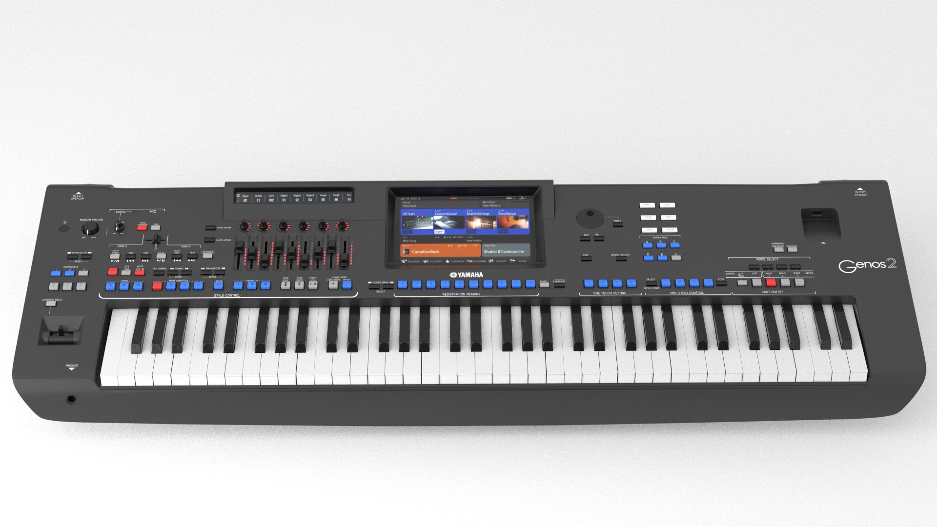 3D Yamaha Digital And Arranger Workstations Genos 2 Model Model - TurboSquid 2158428