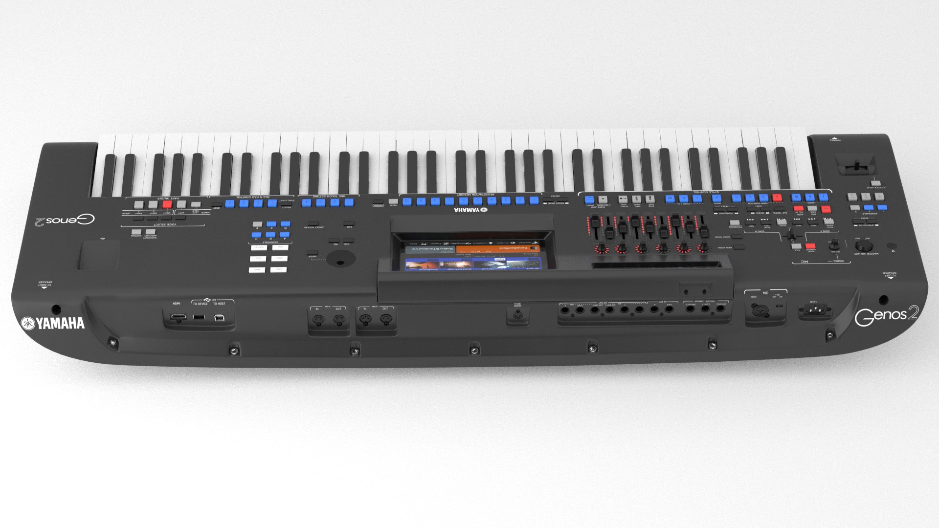 3D Yamaha Digital And Arranger Workstations Genos 2 Model Model - TurboSquid 2158428