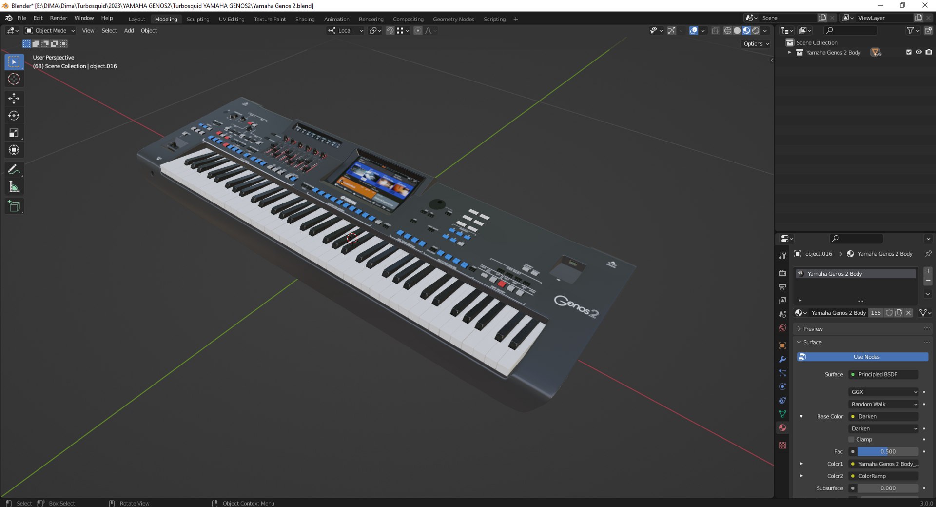 3D Yamaha Digital And Arranger Workstations Genos 2 Model Model ...