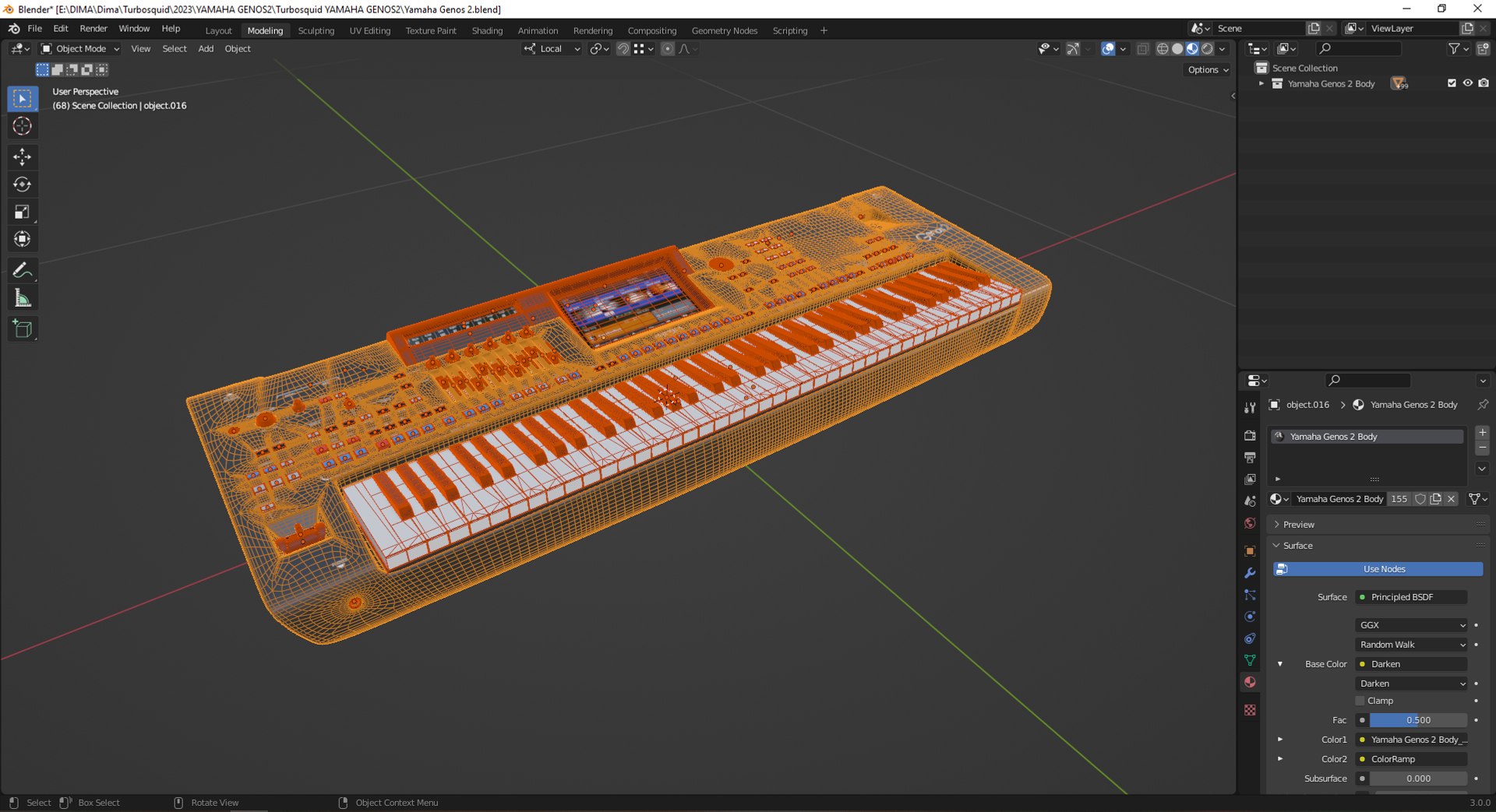 3D Yamaha Digital And Arranger Workstations Genos 2 Model Model ...