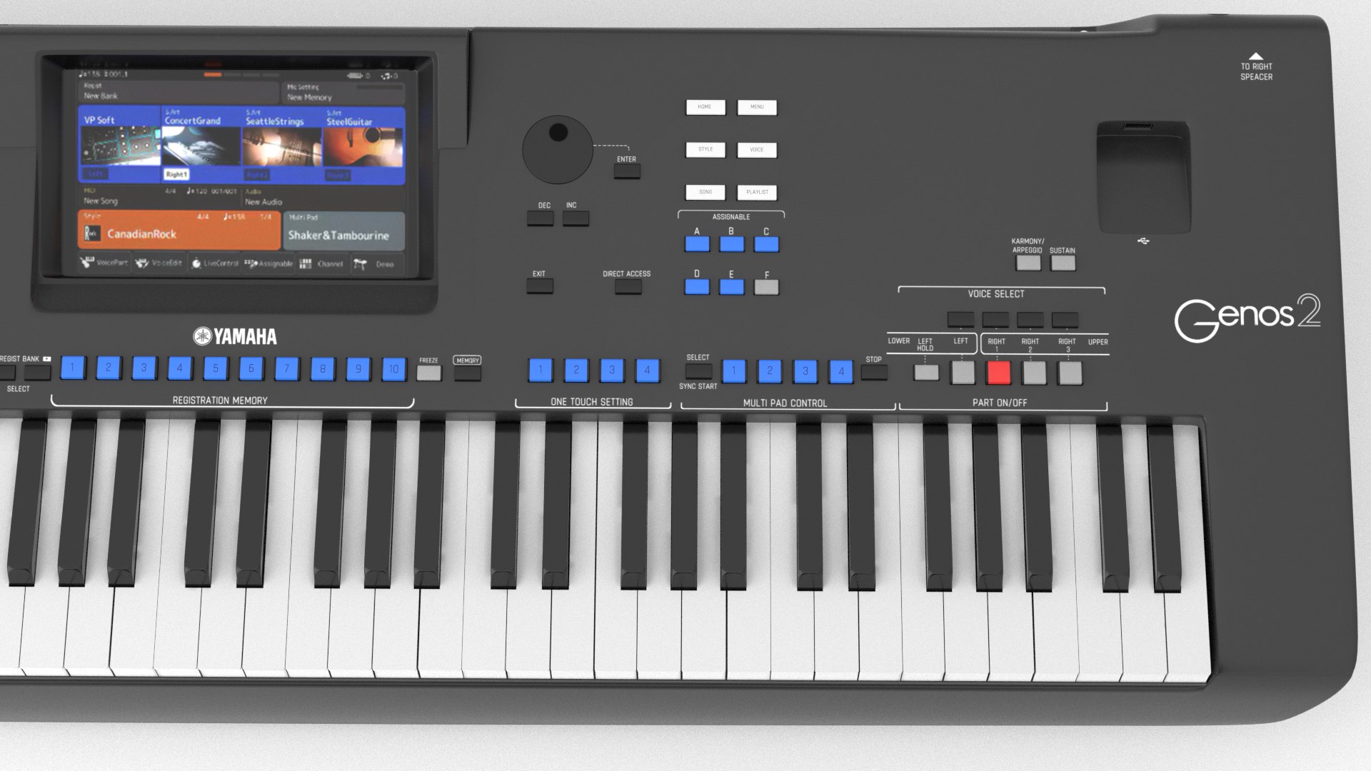 3D Yamaha Digital And Arranger Workstations Genos 2 Model Model - TurboSquid 2158428