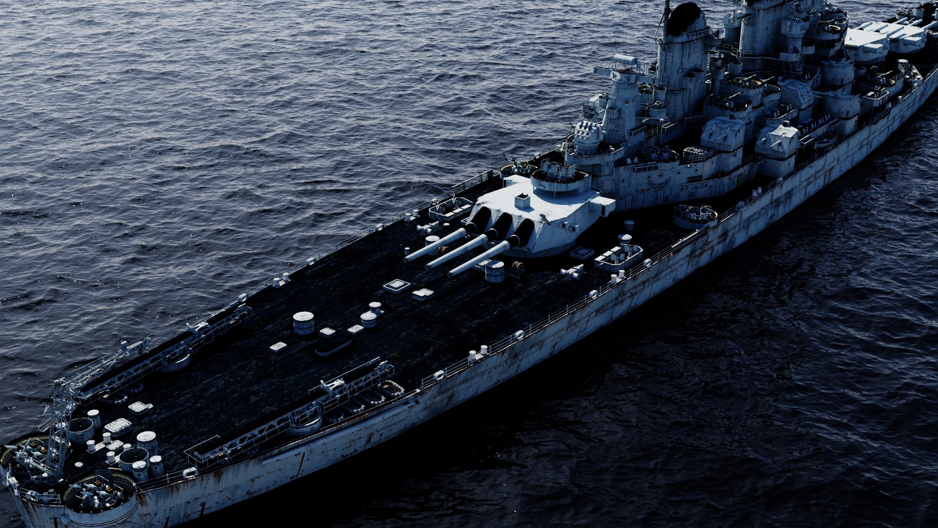 USS Iowa 3D - TurboSquid 2396522