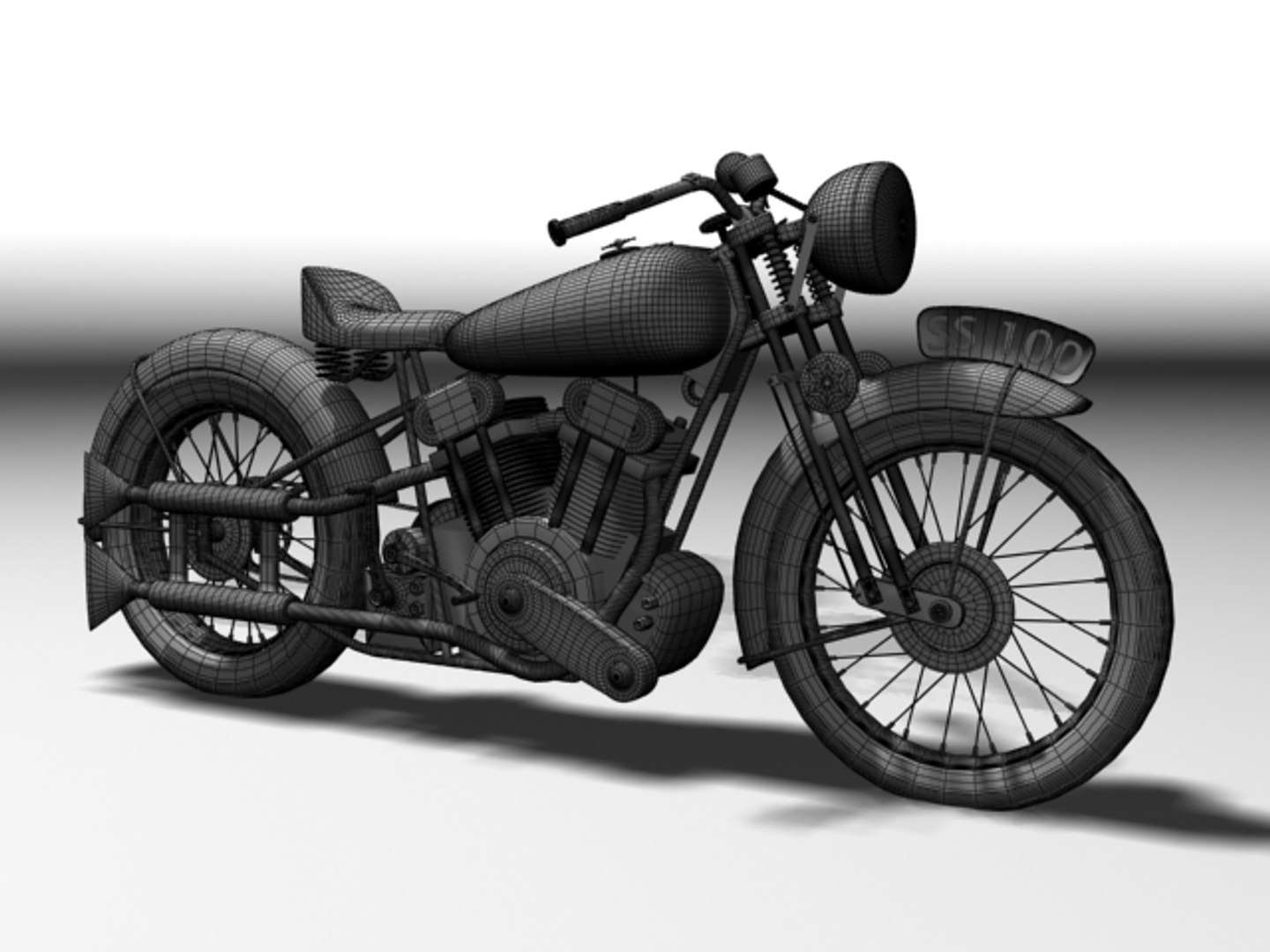 3ds Max Classic Motorcycle Brough Superior
