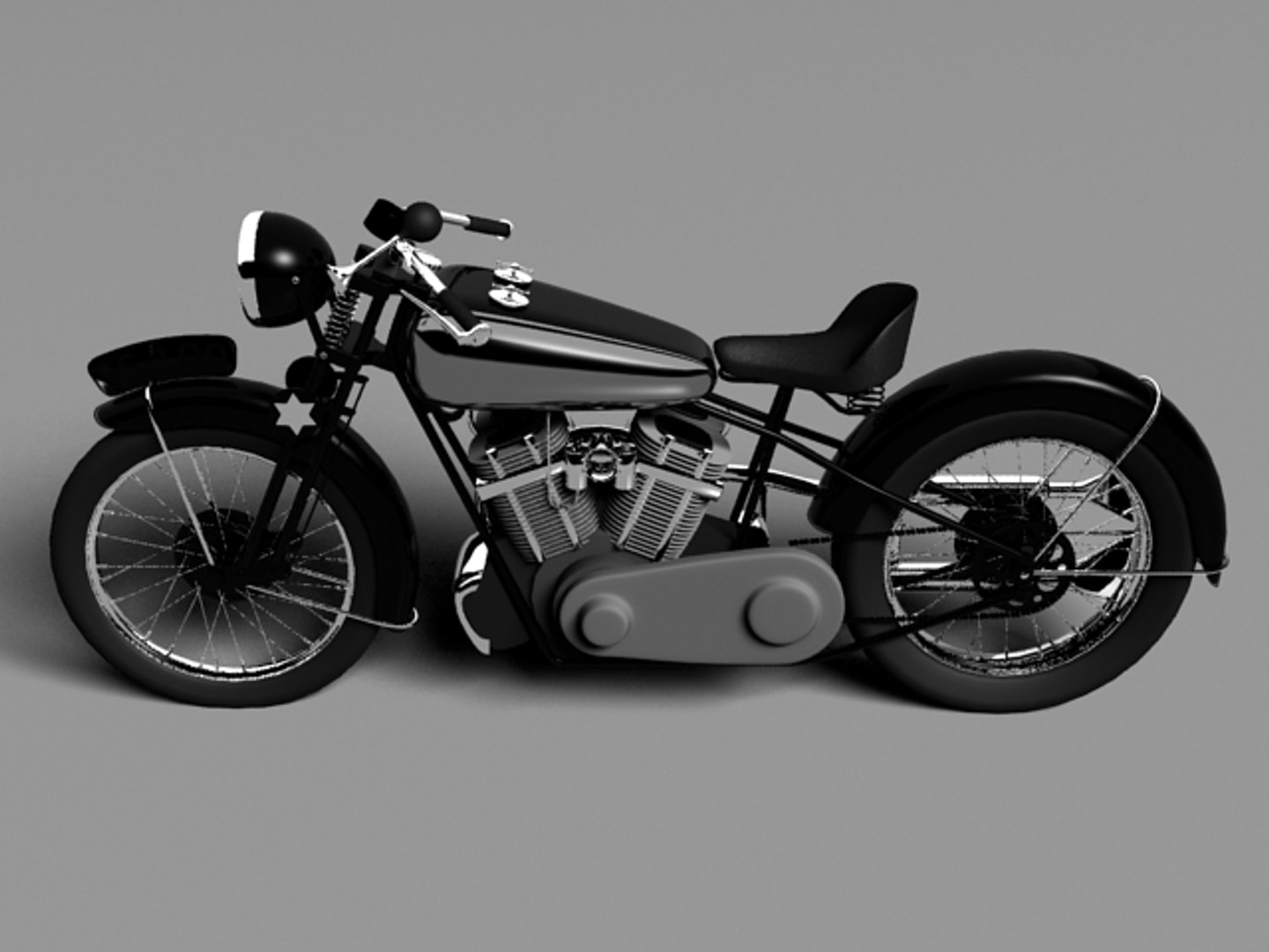 3ds Max Classic Motorcycle Brough Superior