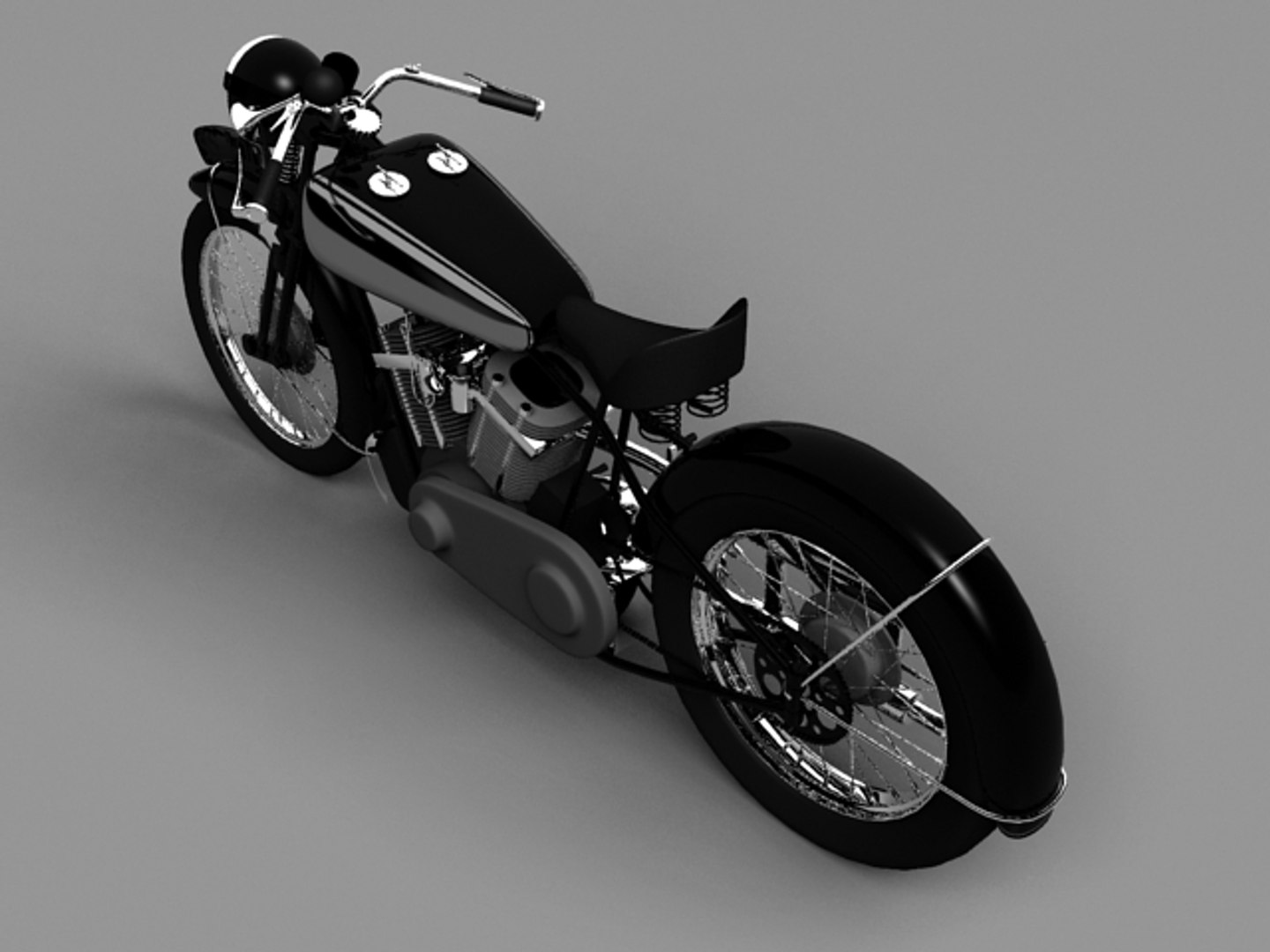 3ds Max Classic Motorcycle Brough Superior