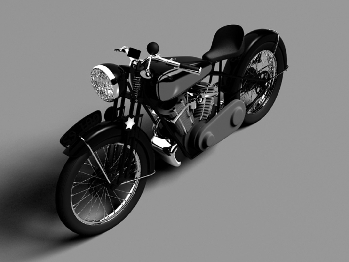 3ds Max Classic Motorcycle Brough Superior