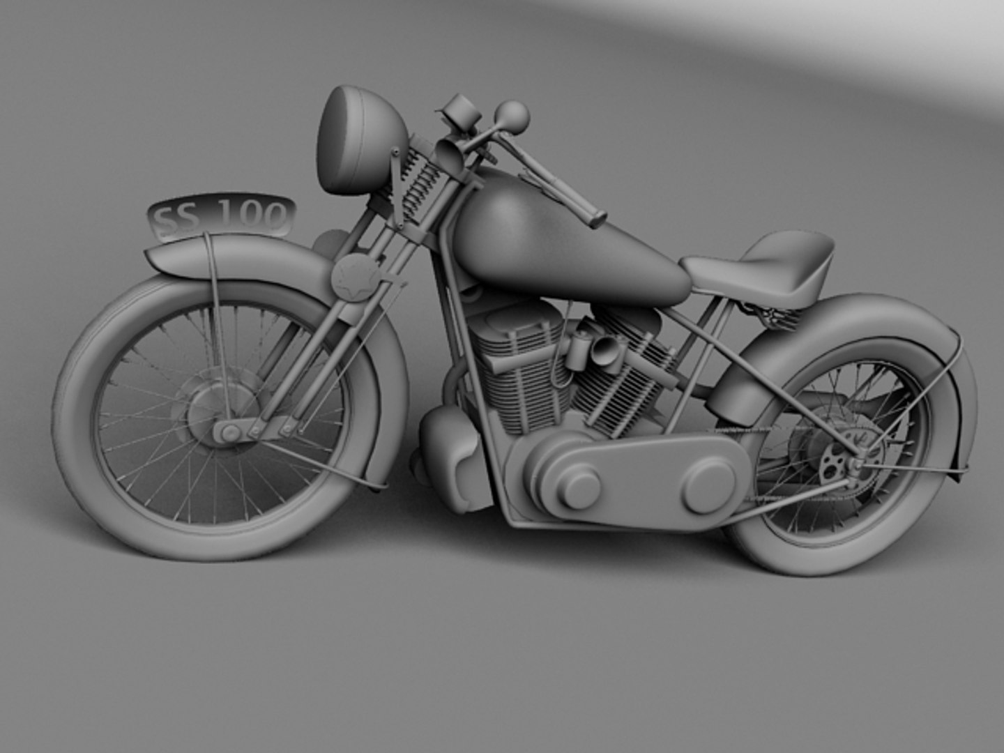 3ds Max Classic Motorcycle Brough Superior