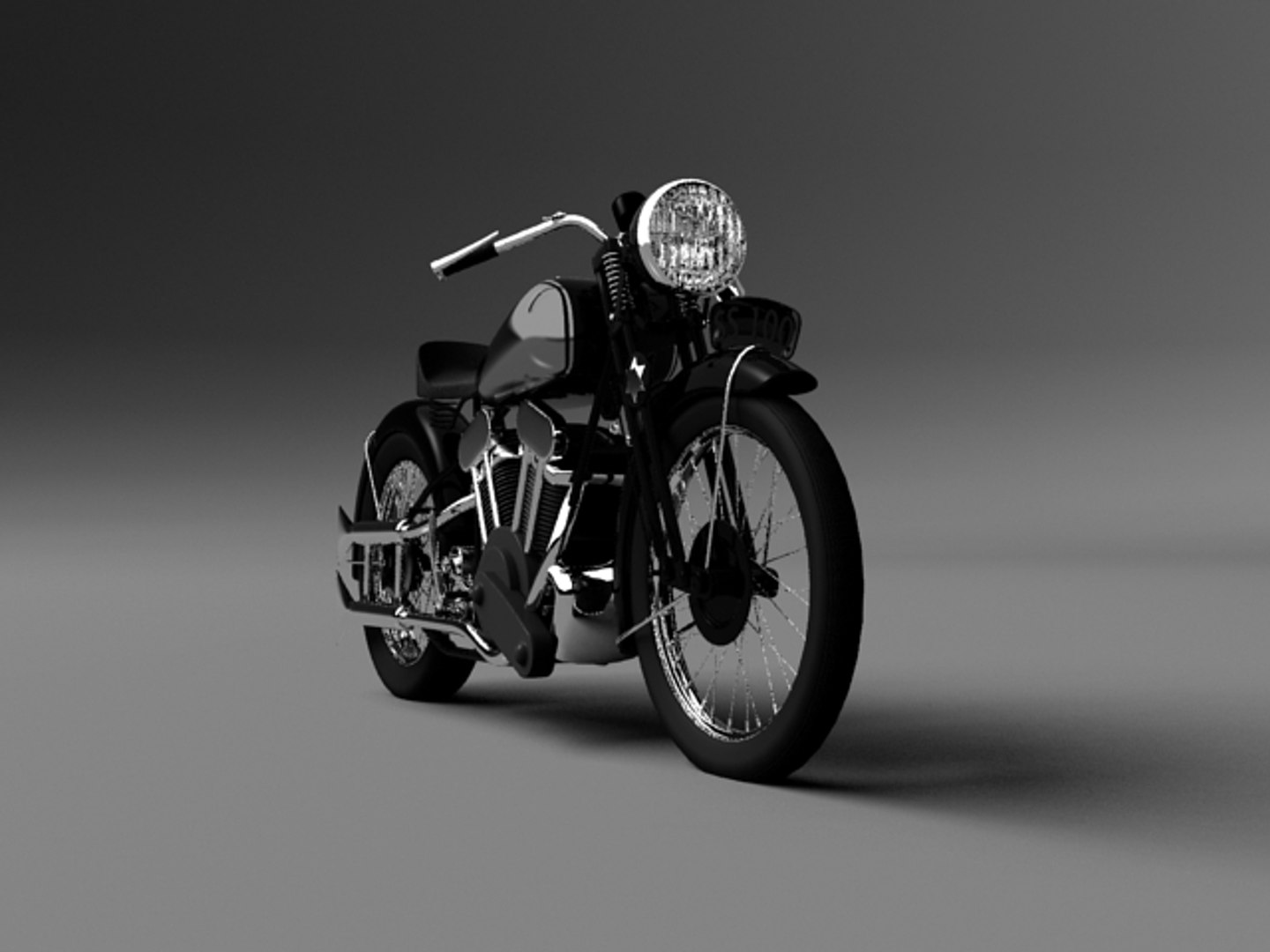 3ds Max Classic Motorcycle Brough Superior