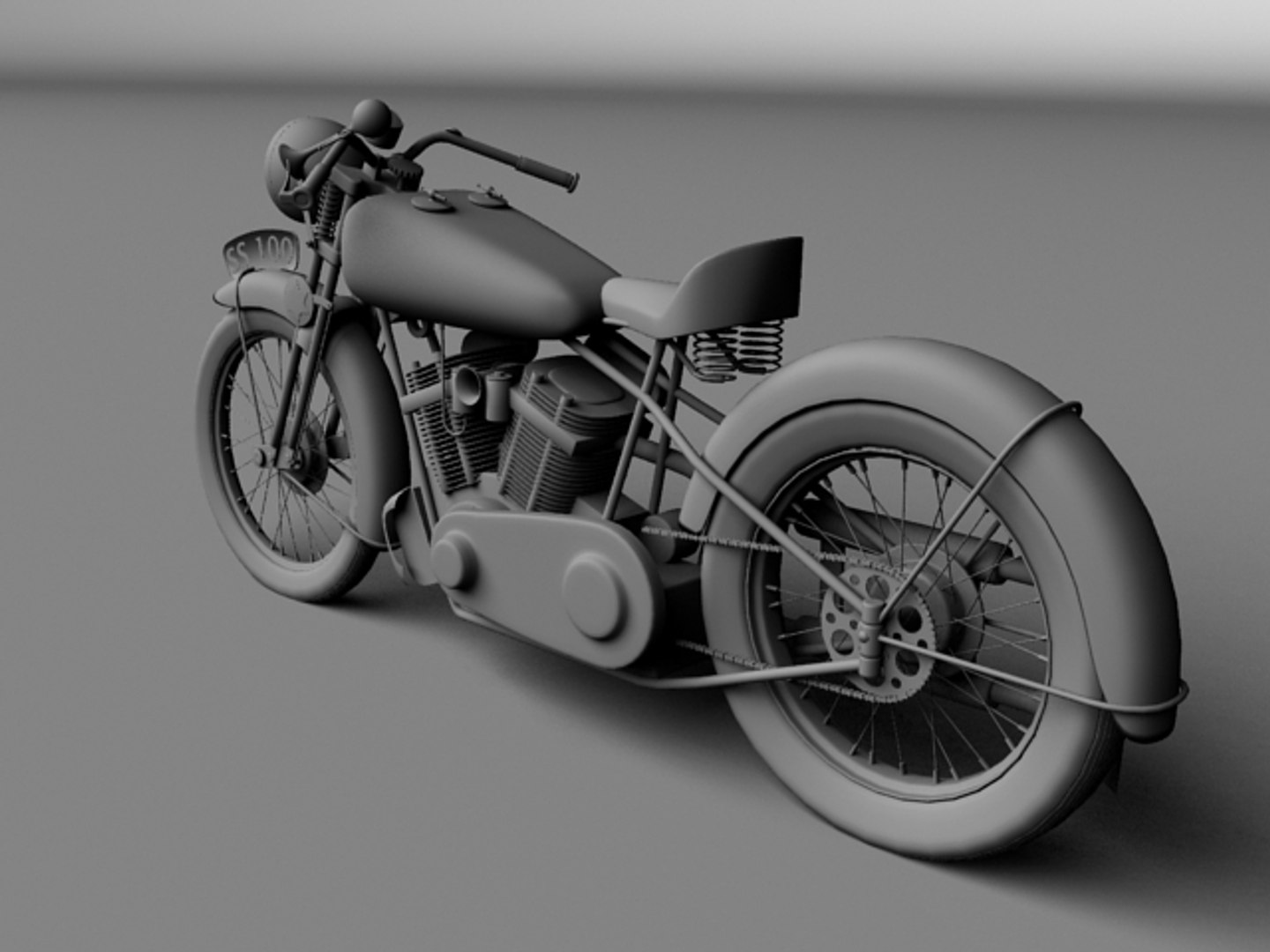 3ds Max Classic Motorcycle Brough Superior
