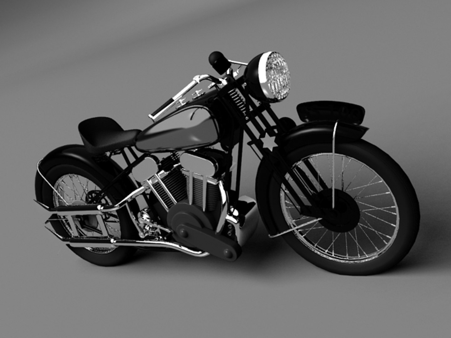 3ds Max Classic Motorcycle Brough Superior