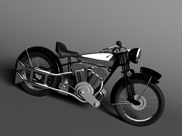 3ds max classic motorcycle brough superior