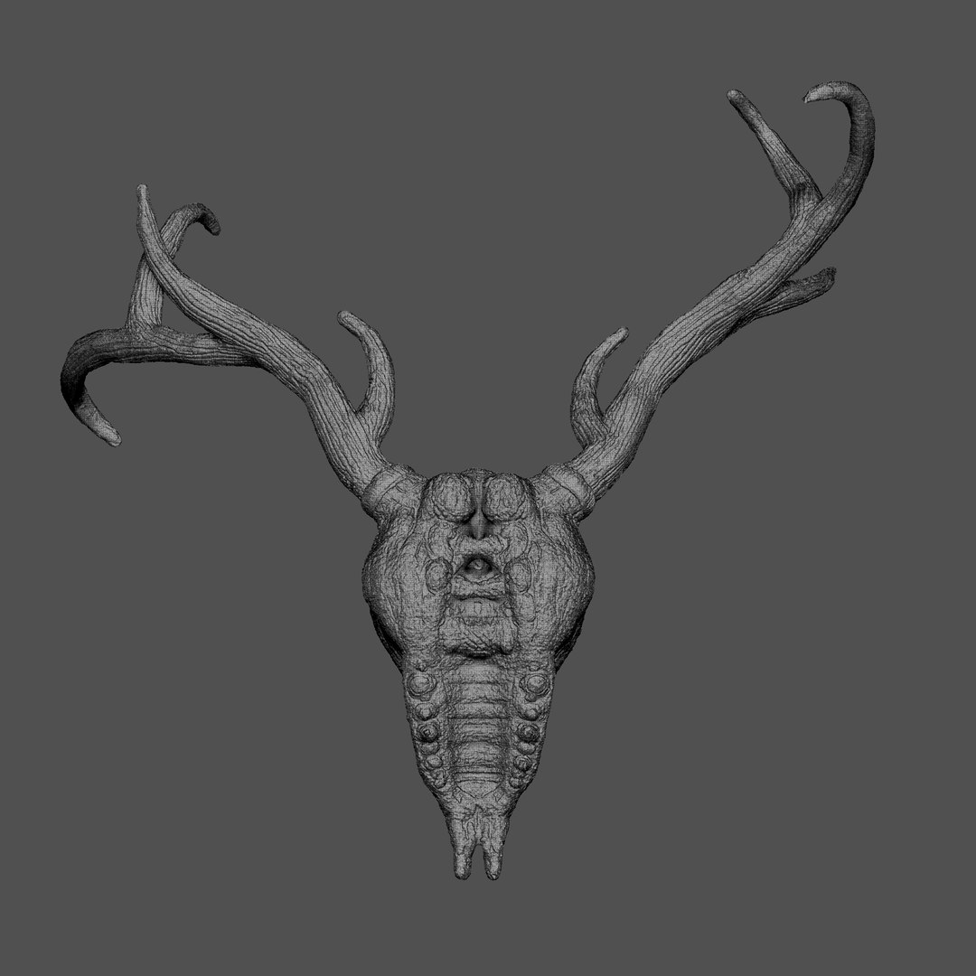 3D Skull Stag - TurboSquid 1690573
