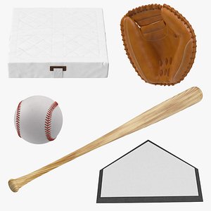 ball baseball base 3d model