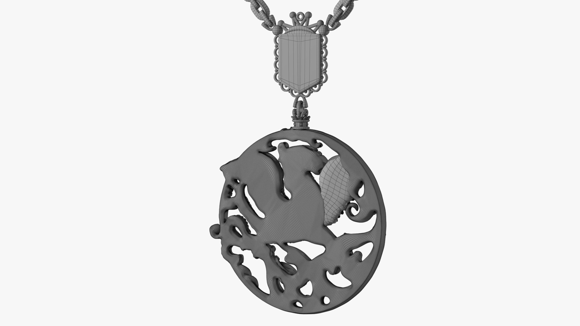 Necklace Medallion 3D model - TurboSquid 2136304