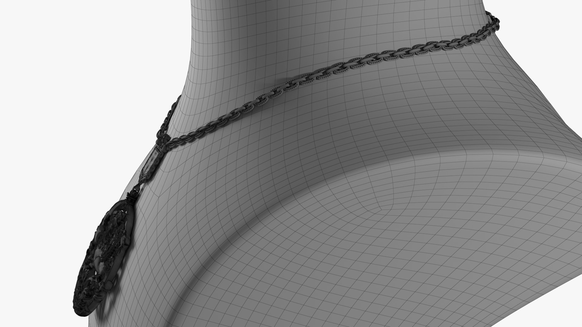 Necklace Medallion 3D model - TurboSquid 2136304