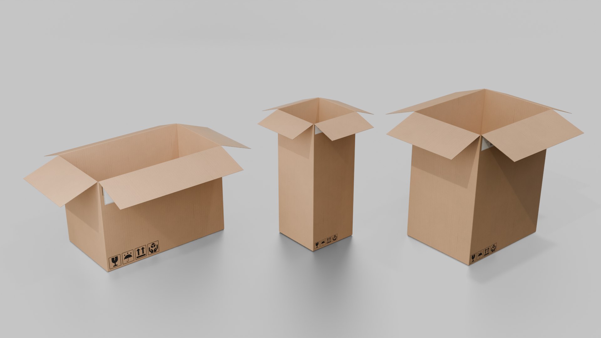 3D Versatile Cardboard Box Kit - Rigged And Customizable - TurboSquid ...