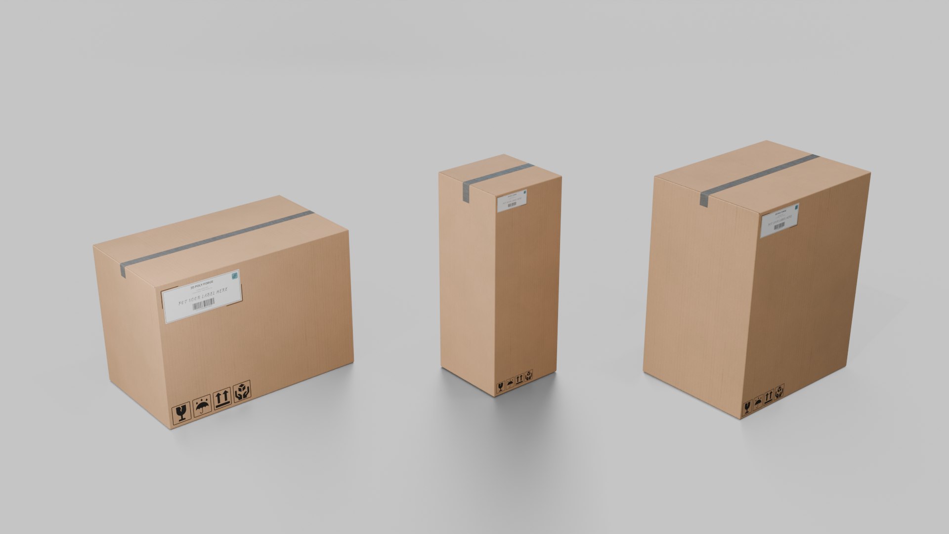 3D Versatile Cardboard Box Kit - Rigged And Customizable - TurboSquid ...