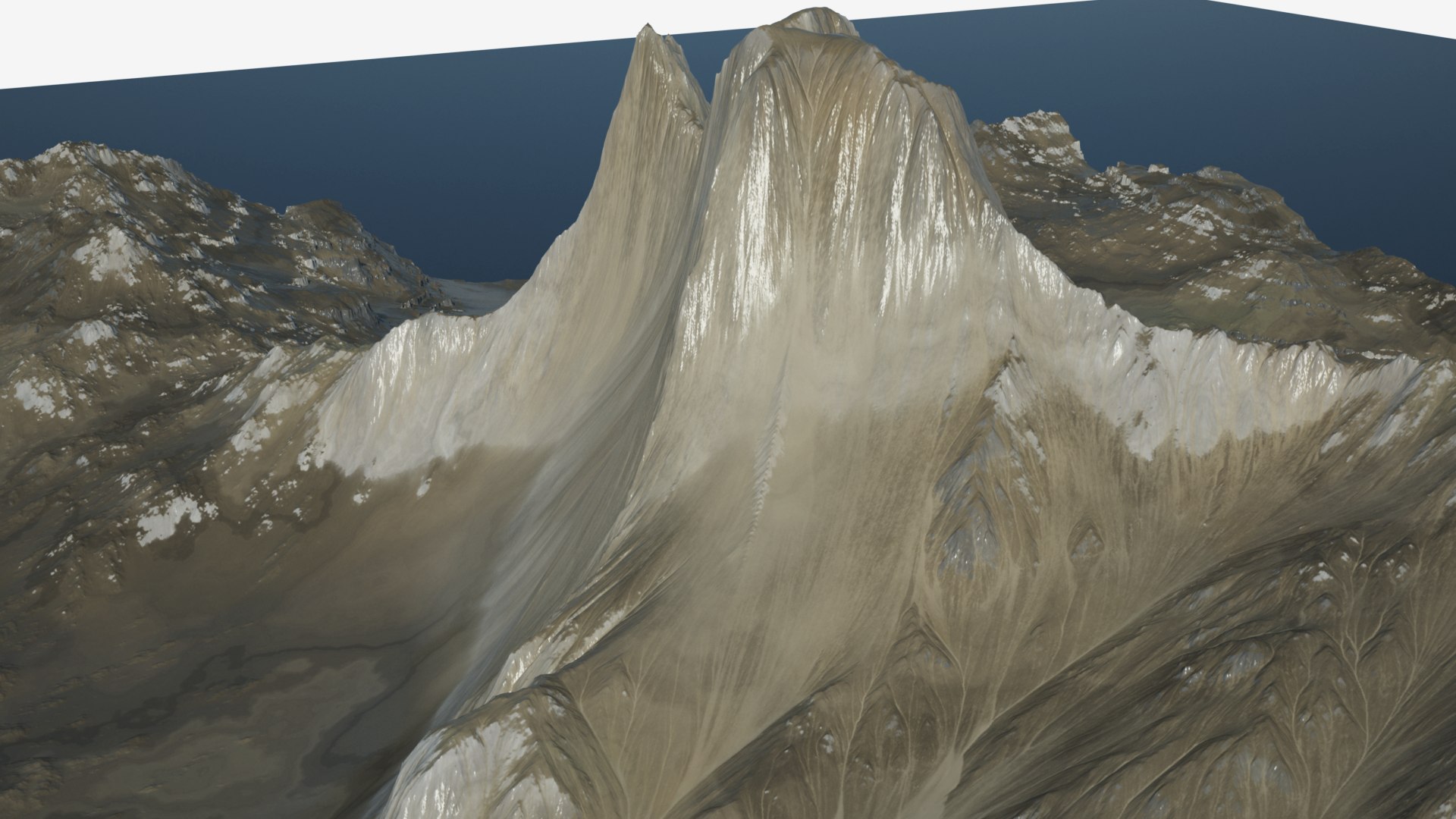 Highly Detailed Rocky Mountain And Valley Model - TurboSquid 2164493