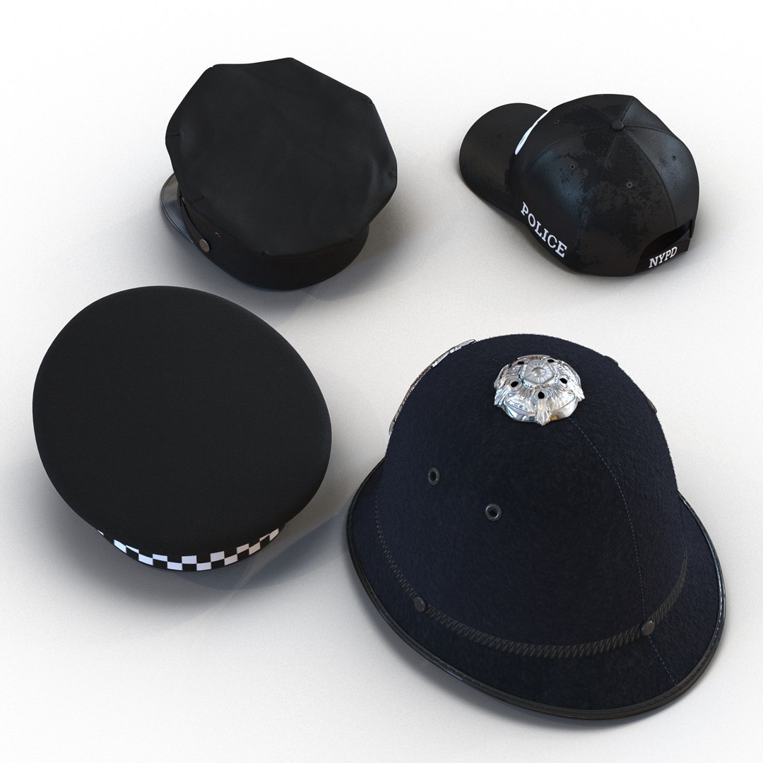 3d police hats 2