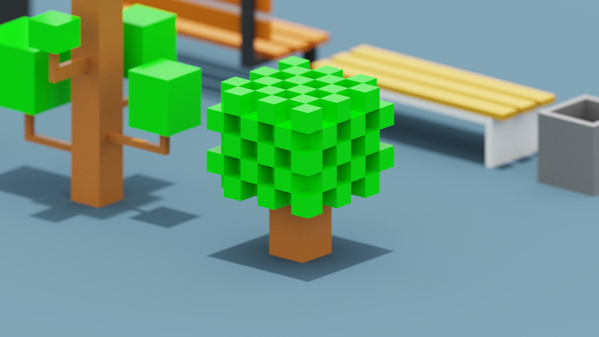 Voxel City Elements Lowpoly 3D model 3D - TurboSquid 1979603