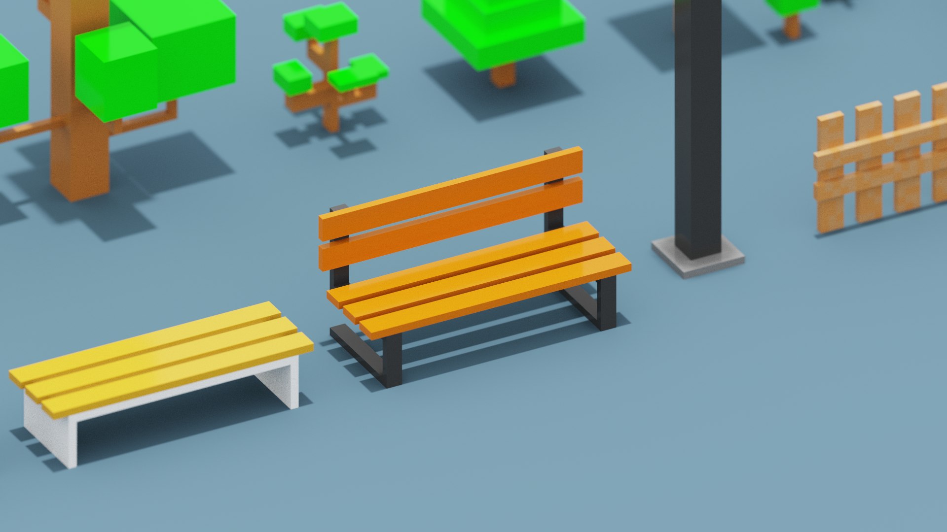 Voxel City Elements Lowpoly 3D model 3D - TurboSquid 1979603