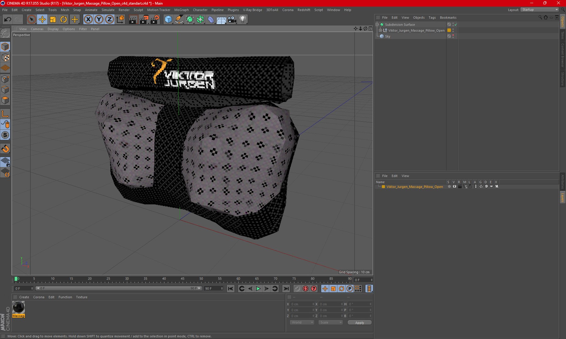 3D Viktor Jurgen Massage Pillow Open Model - TurboSquid 2097548