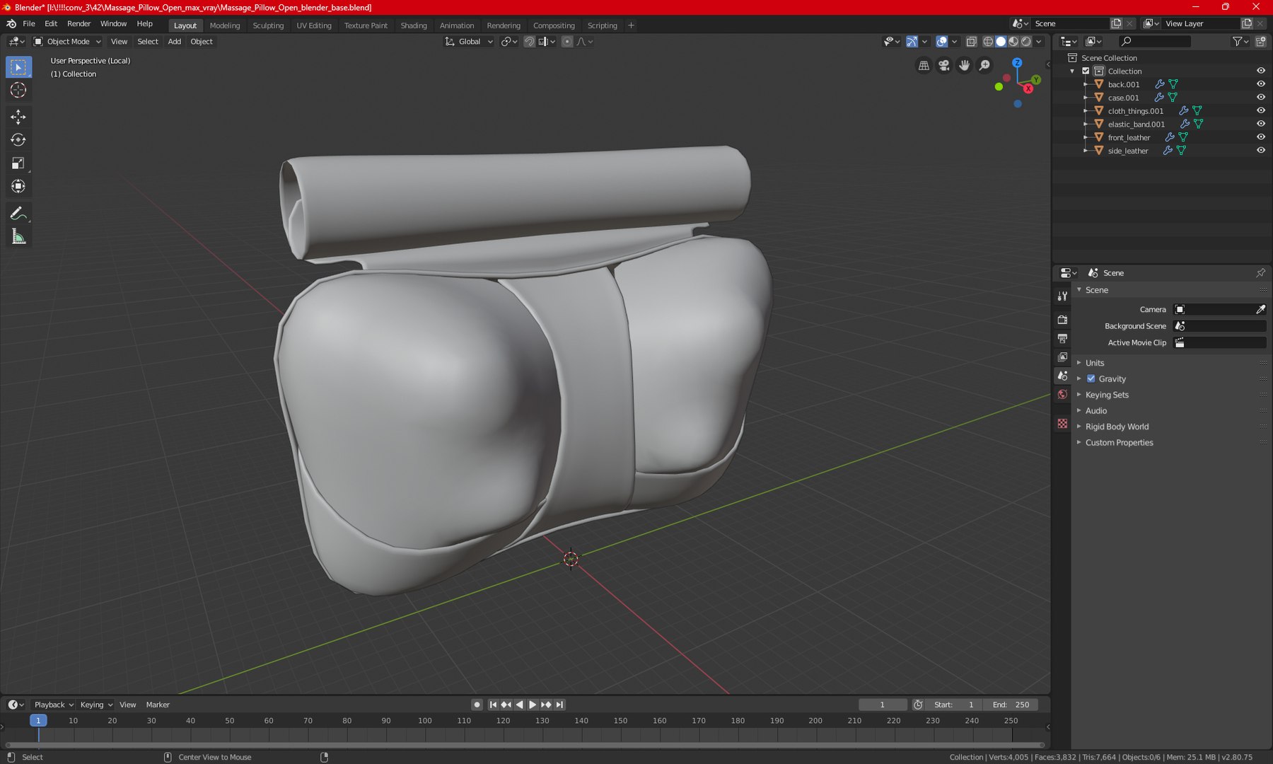 3D Viktor Jurgen Massage Pillow Open Model - TurboSquid 2097548