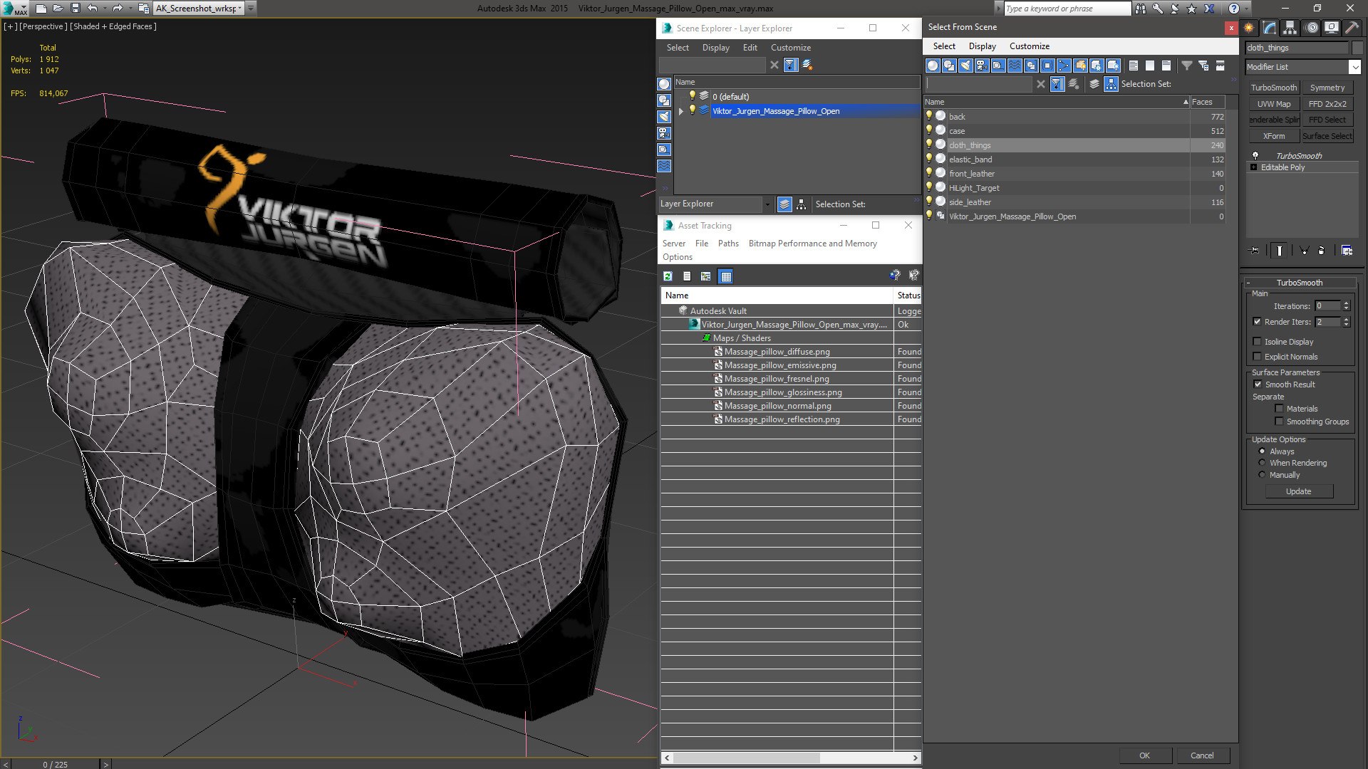 3D Viktor Jurgen Massage Pillow Open Model - TurboSquid 2097548