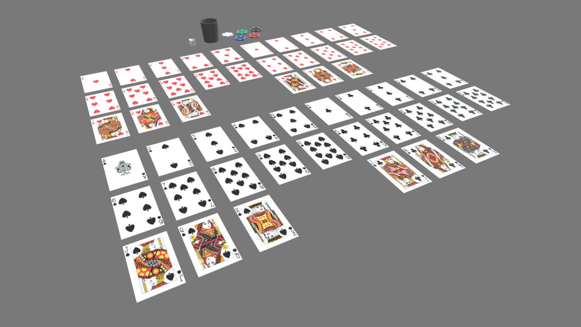 Poker Pack And Dices 3D Model - TurboSquid 2379499