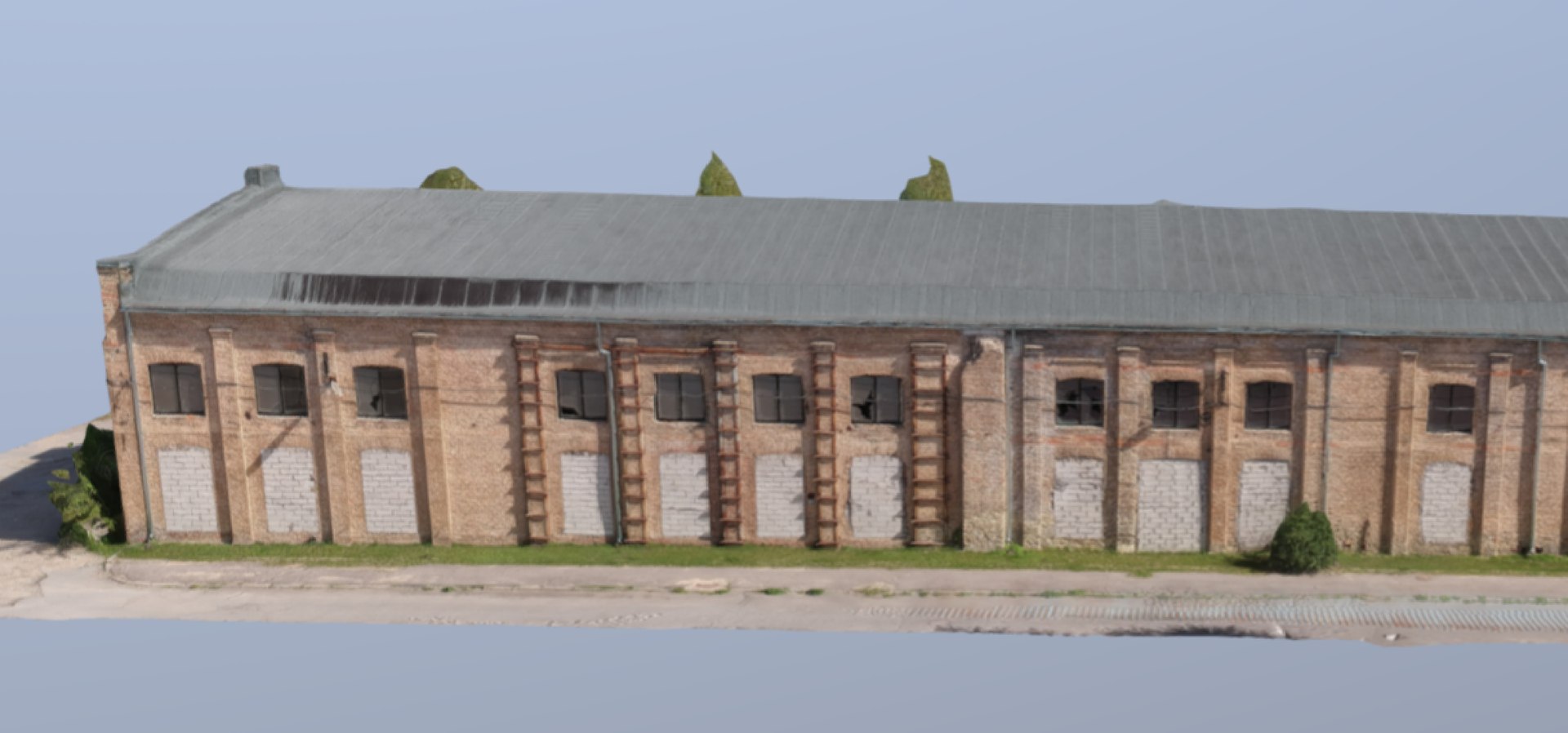 Old Brick Building Soviet 3D Model - TurboSquid 1630180