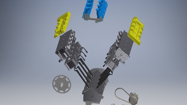 modelo 3d Modelo 3d del motor V8 - TurboSquid 2213049